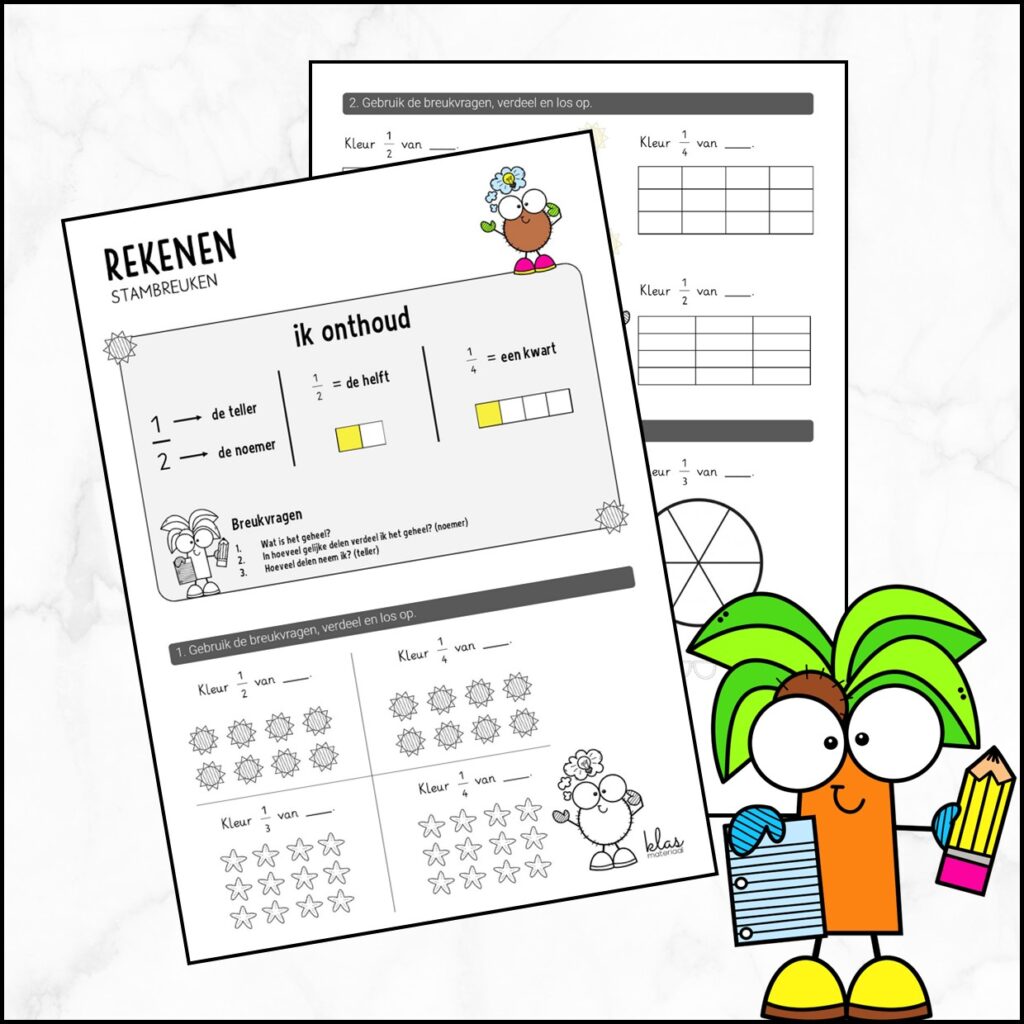 Werkblad stambreuken · Klasmateriaal